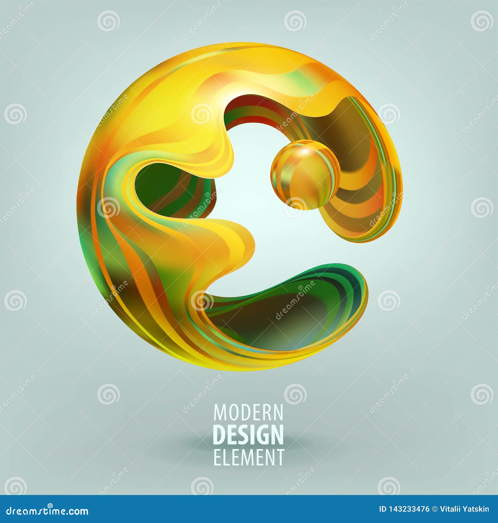 Computer Graphic Sphere Decorated with 3d Petals and Design Elements ...