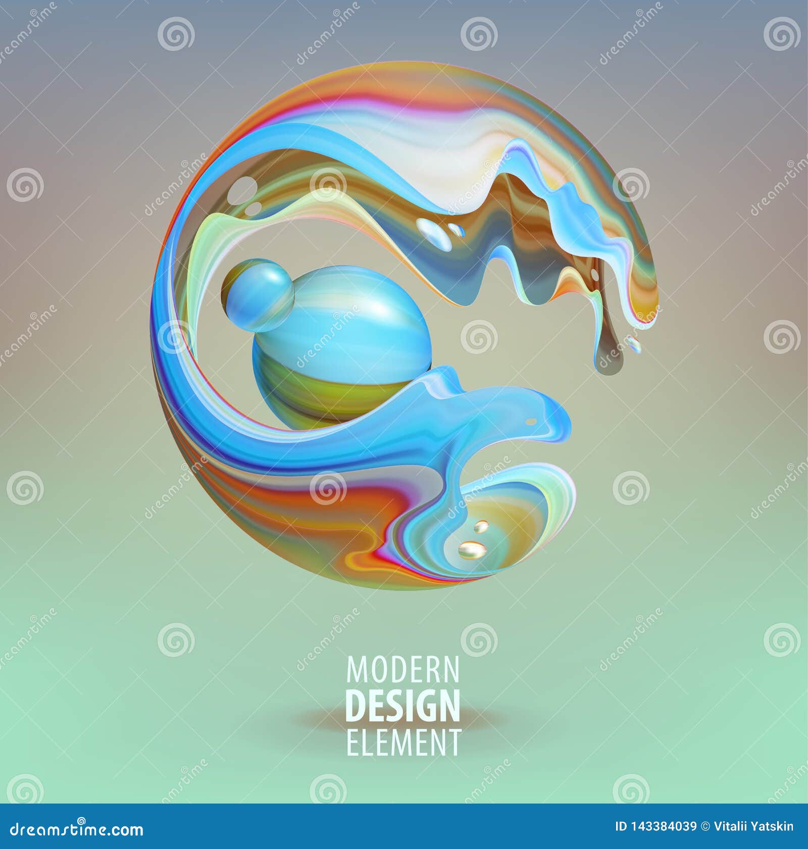 Computer Graphic Sphere Decorated with 3d Petals and Design Elements ...