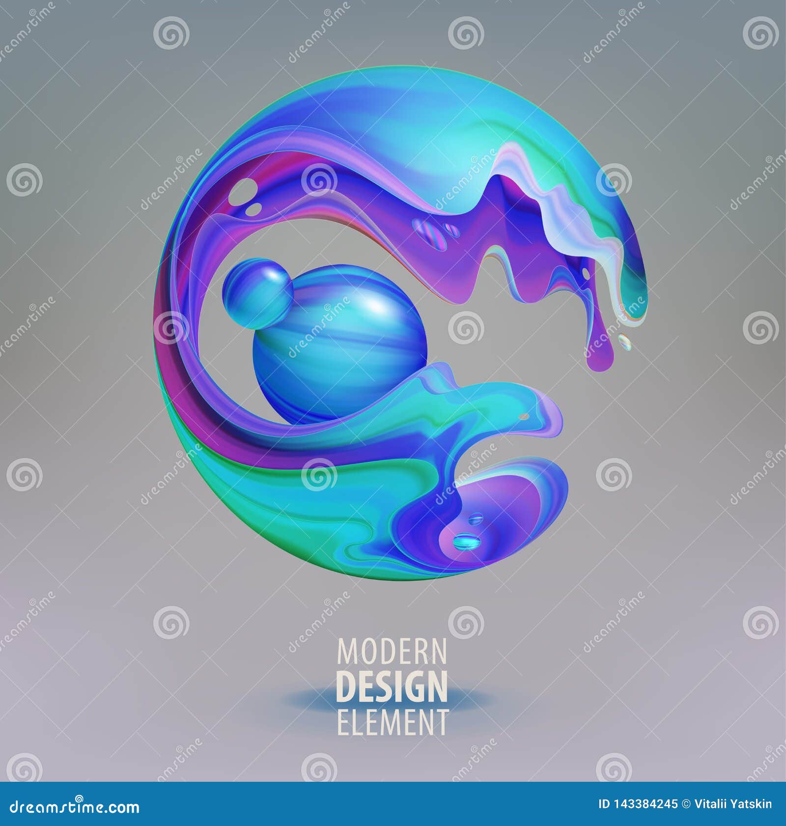 Computer Graphic Sphere Decorated with 3d Petals and Design Elements ...