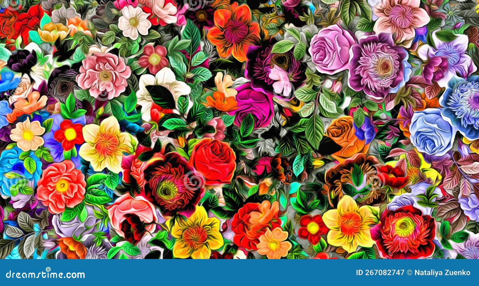 Computer Graphics of Abstract Floral Psychedelic Background Stylization ...