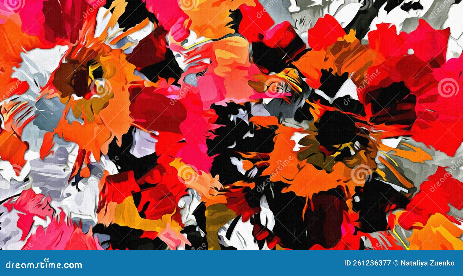 Computer Graphics of Abstract Floral Psychedelic Background Stylization ...