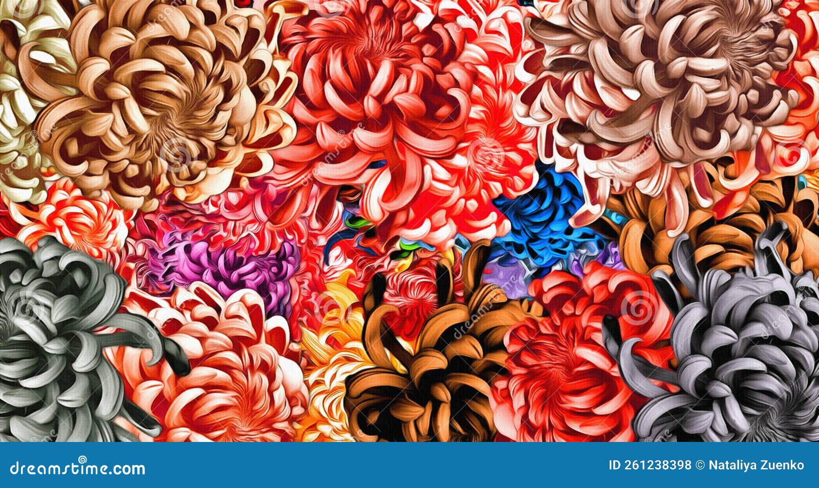 Computer Graphics of Abstract Floral Psychedelic Background Stylization ...
