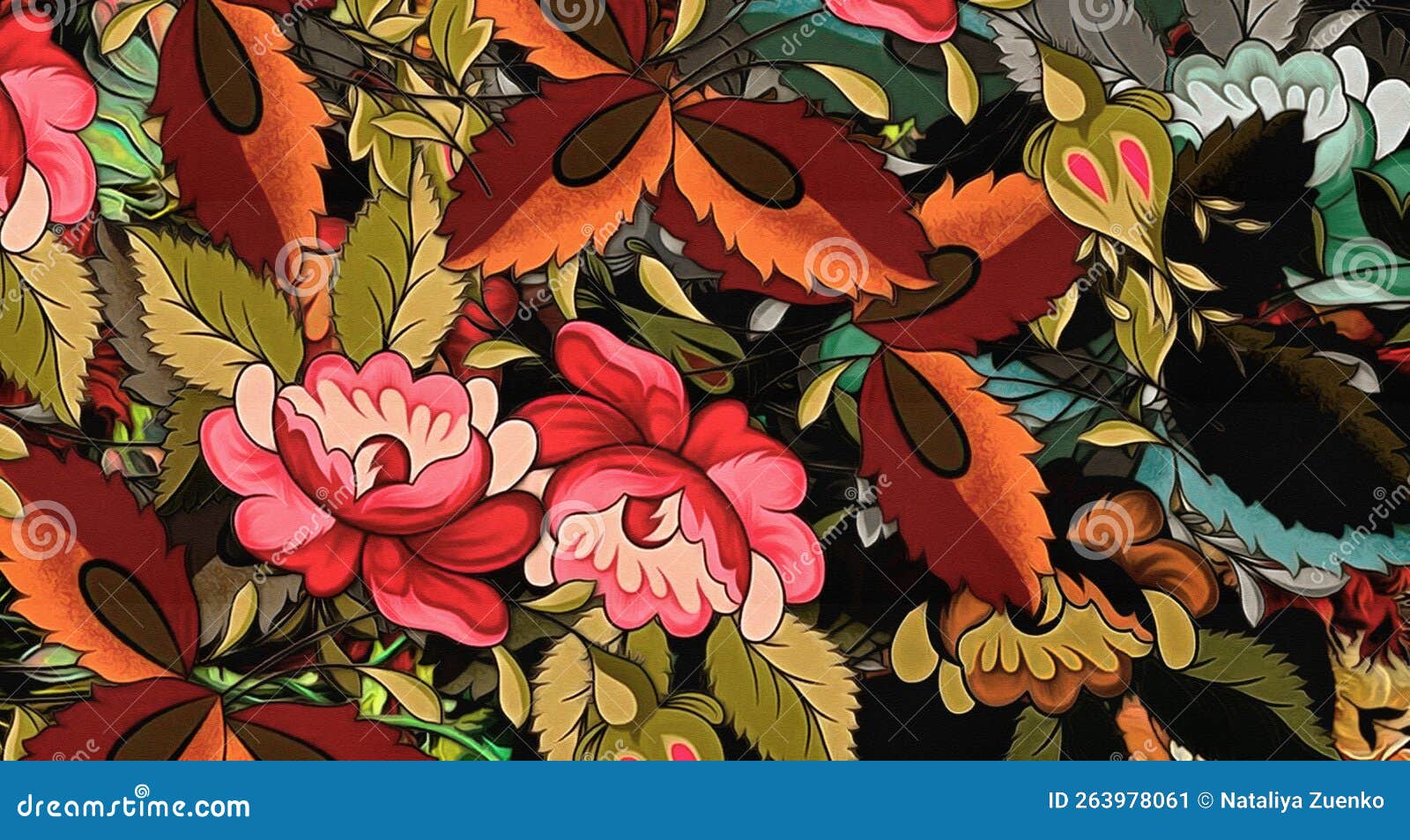 Computer Graphics of Abstract Floral Psychedelic Background Stylization ...