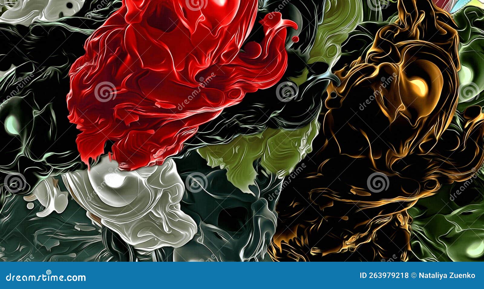 Computer Graphics of Abstract Floral Psychedelic Background Stylization ...