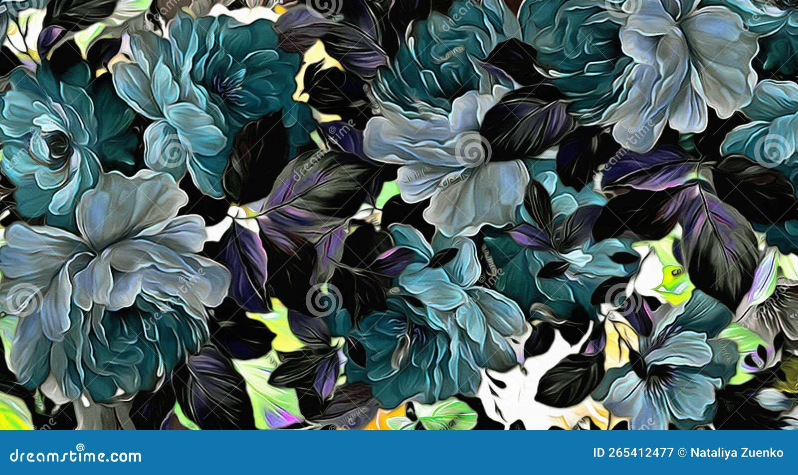Computer Graphics of Abstract Floral Psychedelic Background Stylization ...