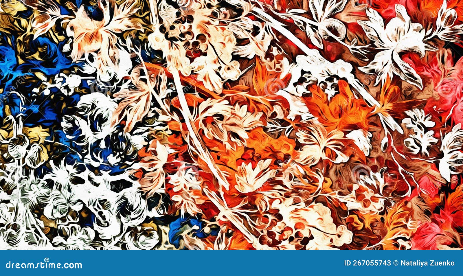 Computer Graphics of Abstract Floral Psychedelic Background Stylization ...