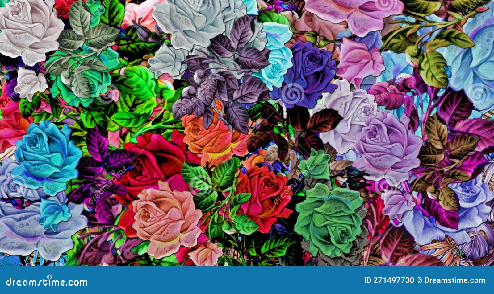 Computer Graphics of Abstract Floral Psychedelic Background Stylization ...