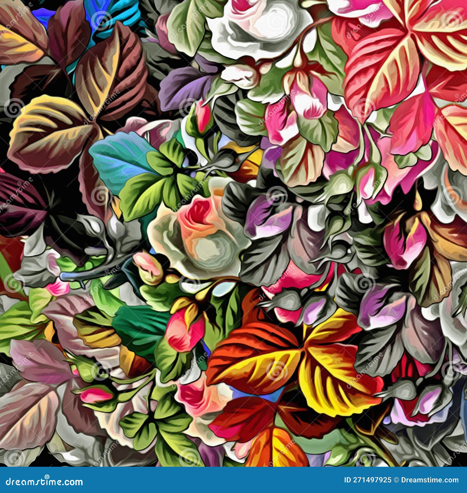 Computer Graphics of Abstract Floral Psychedelic Background Stylization ...