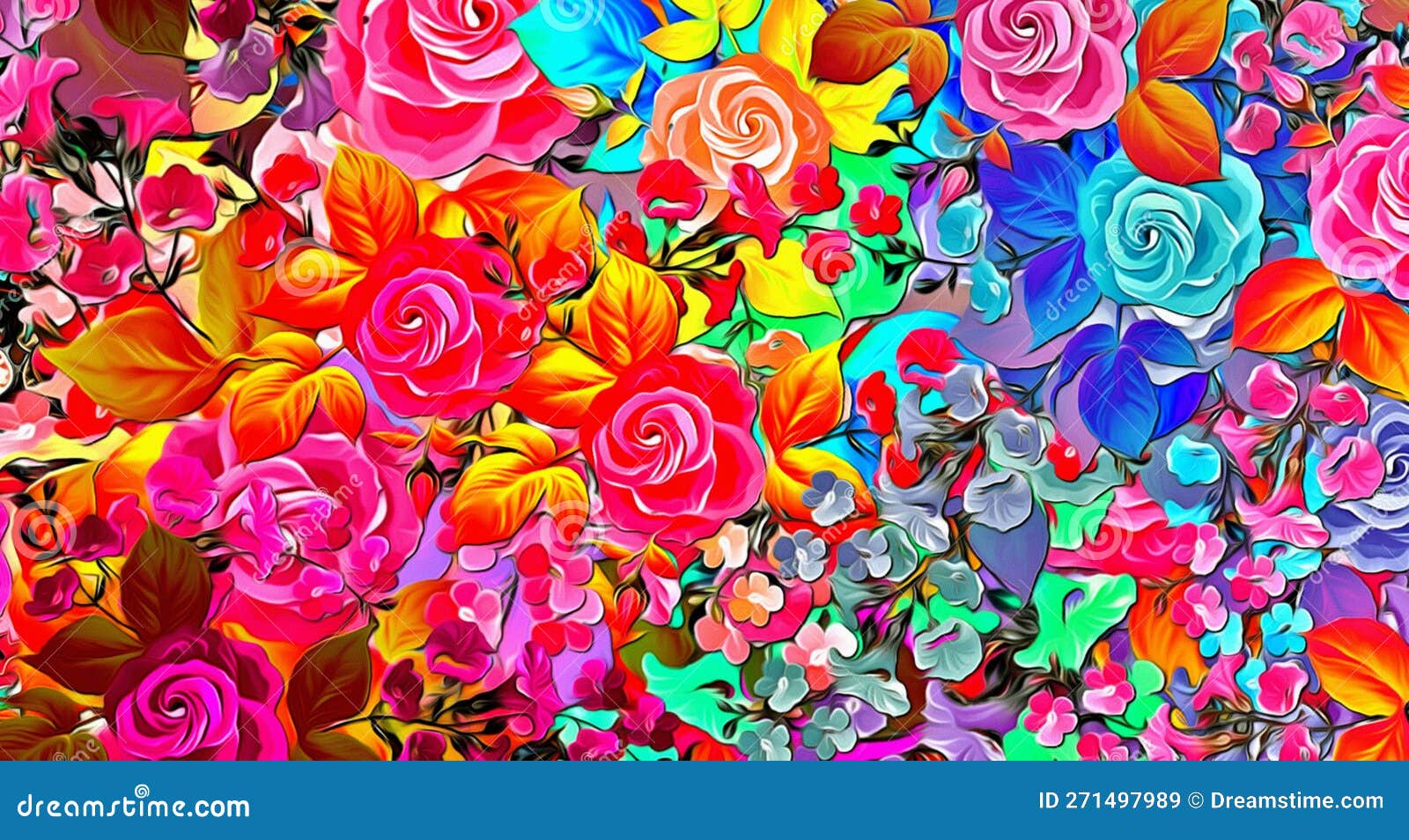 Computer Graphics of Abstract Floral Psychedelic Background Stylization ...