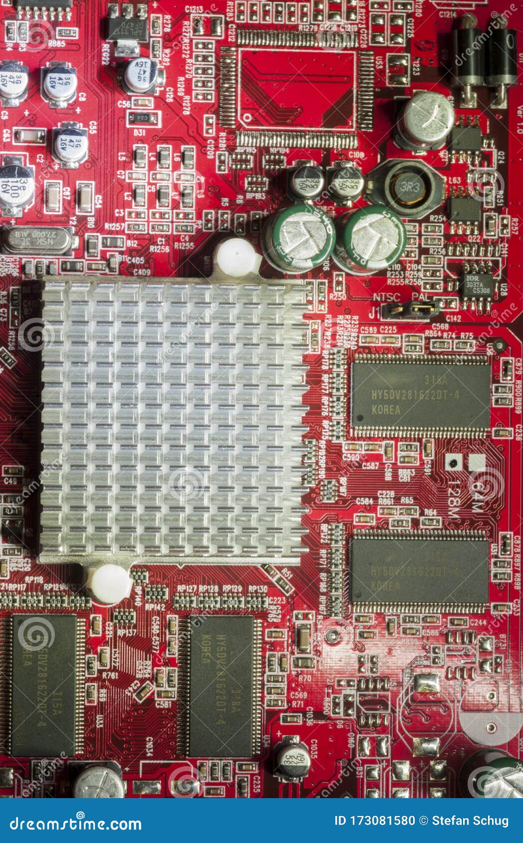 Computer Graphics Card Circuitry Stock Photo - Image of resitors ...