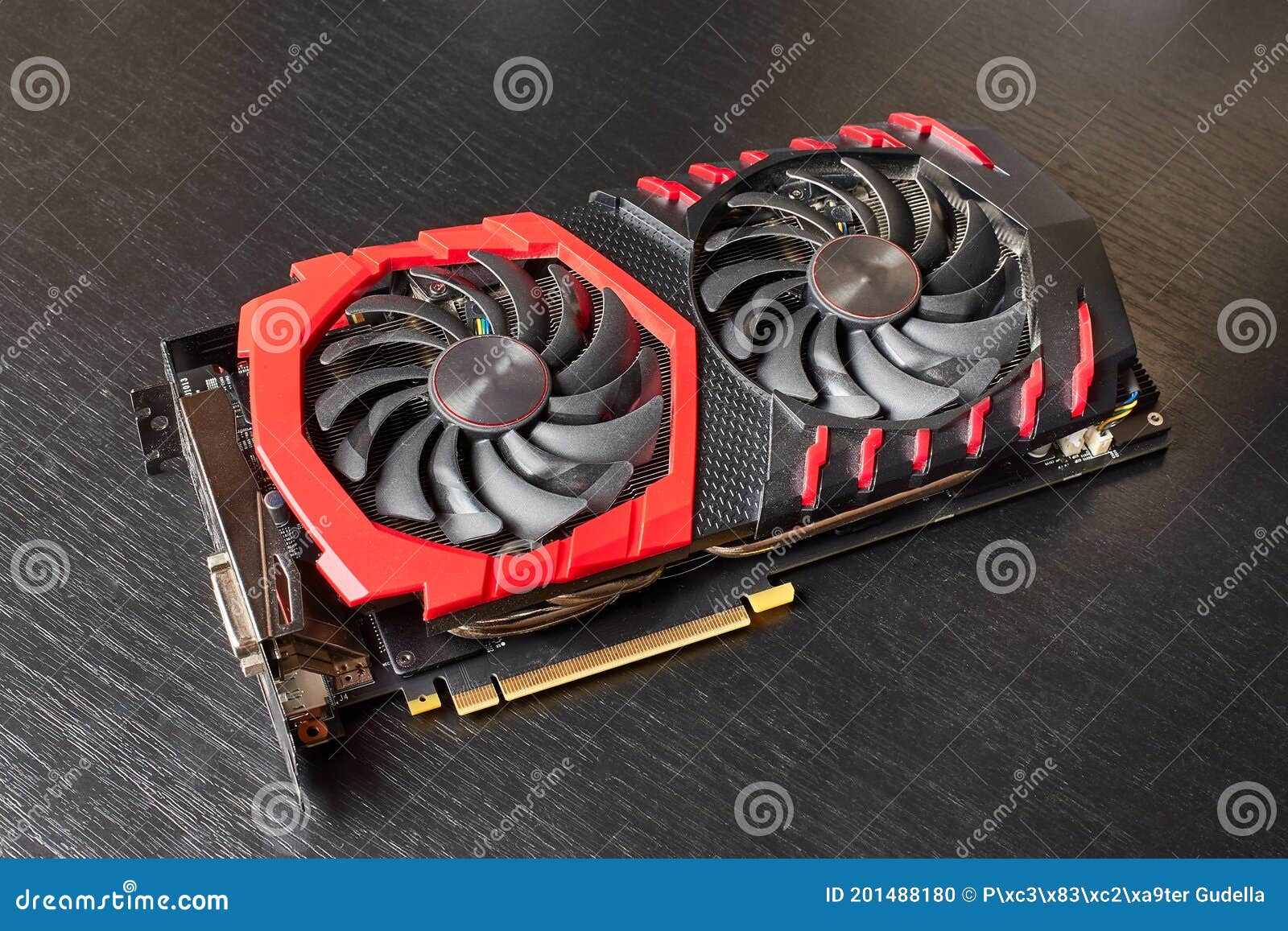 Computer Graphics Card with Cooler Fans Stock Photo - Image of ...