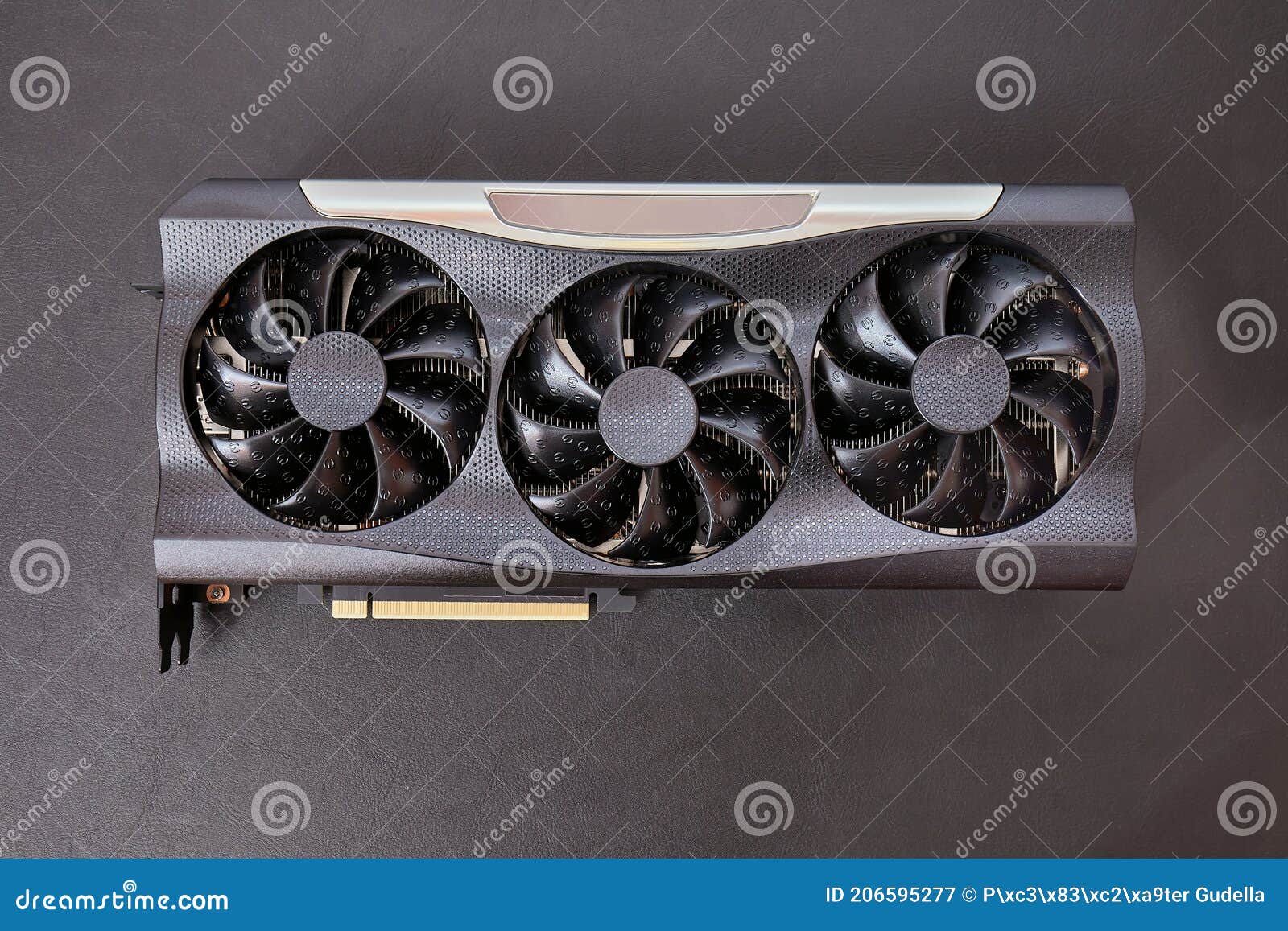 Computer Graphics Card on a Desk Stock Image - Image of present ...