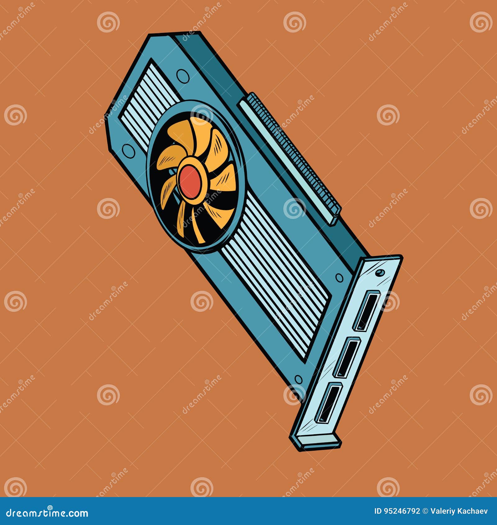 Computer Graphics Card, a Peripheral Device for Gamers, Professi Stock ...