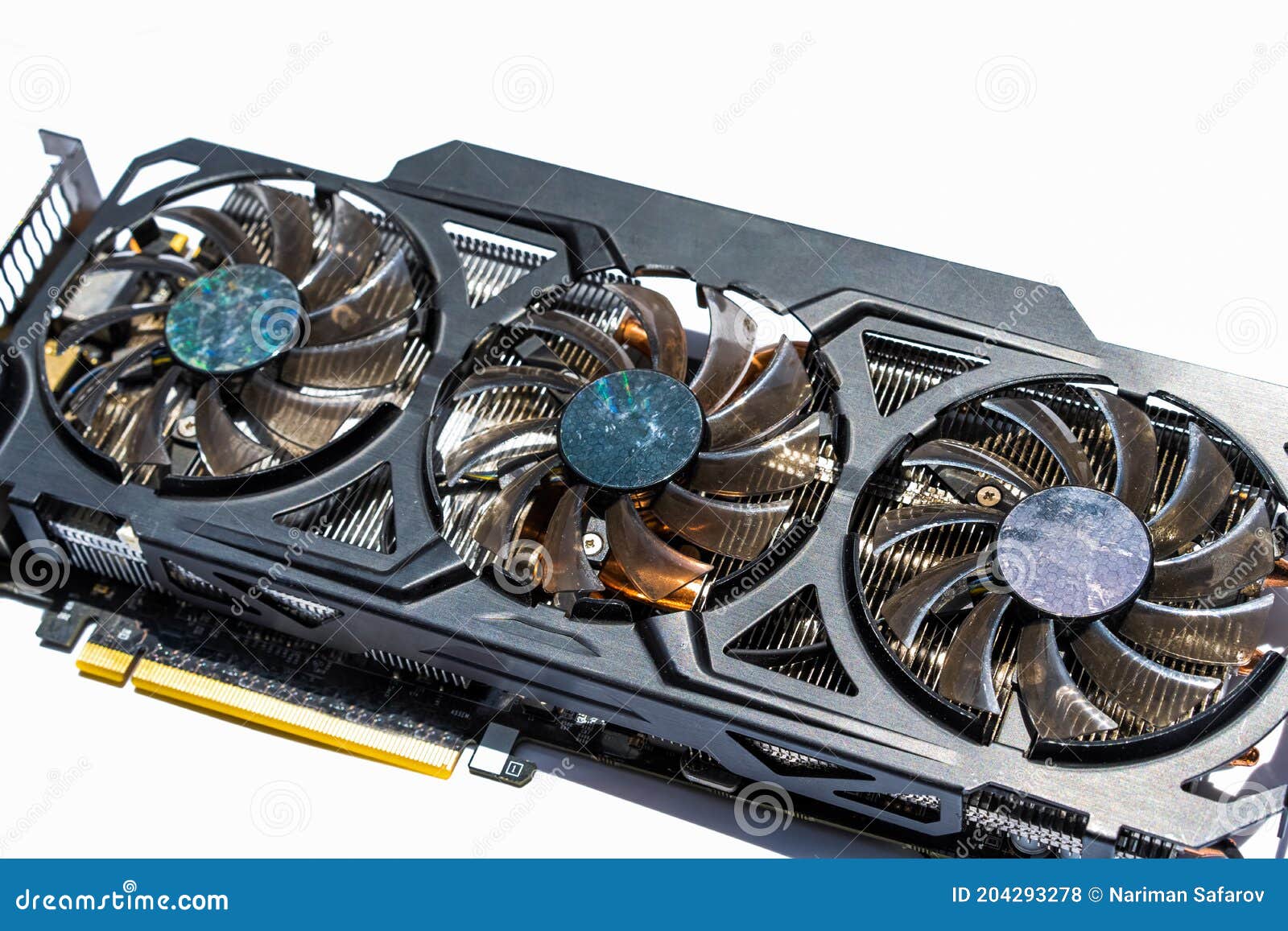 Computer Graphics Card on a White Background Stock Photo - Image of ...