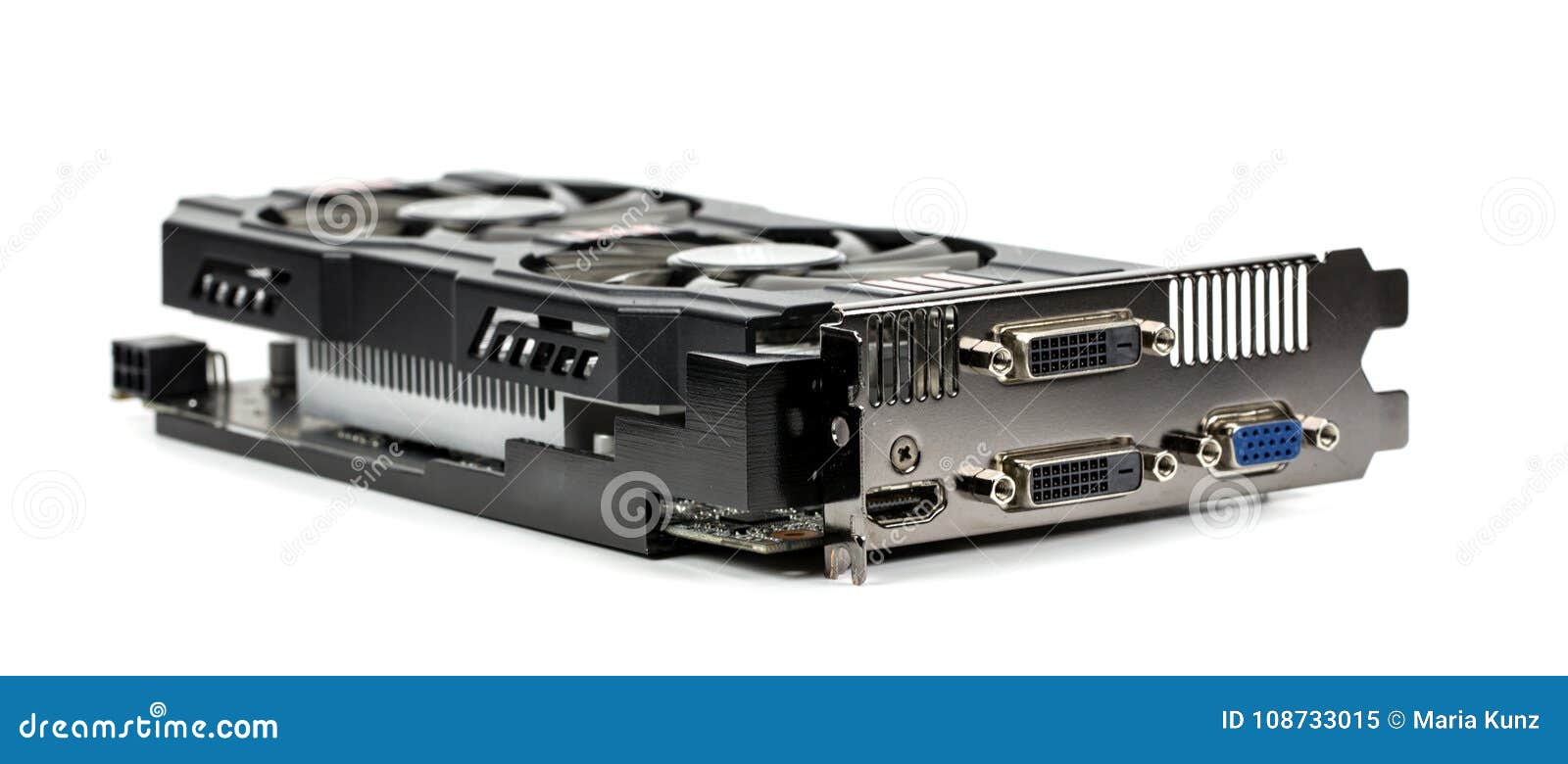 Computer Graphics Card on White Background Stock Image - Image of ...