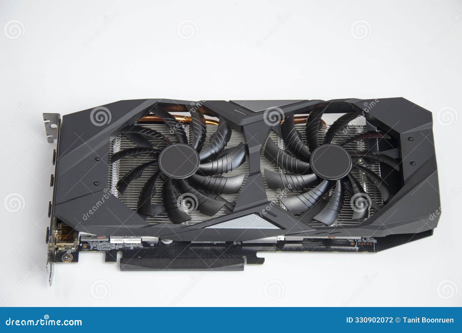 Computer Graphics Card on White Background Stock Photo - Image of ...