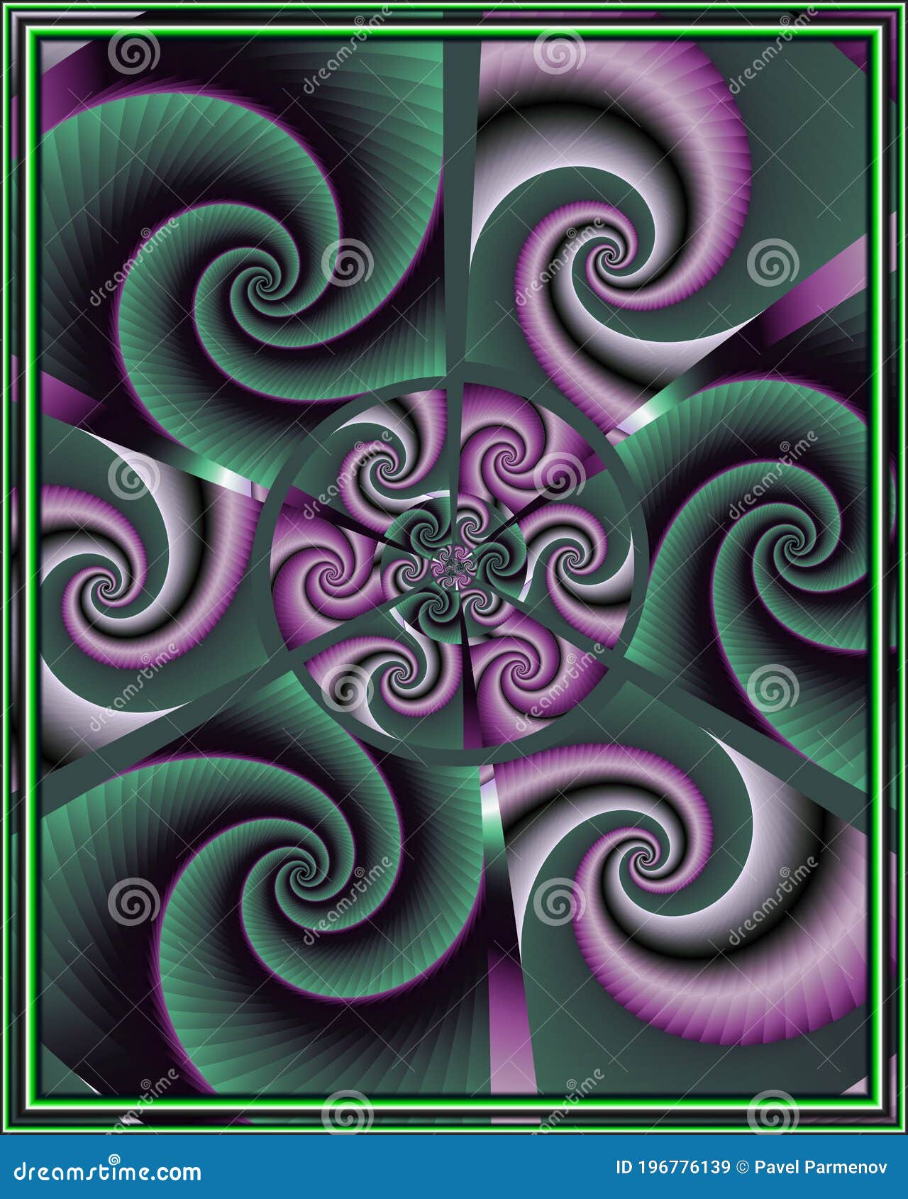 Computer Graphics. Fractal Texture Stock Illustration - Illustration of ...