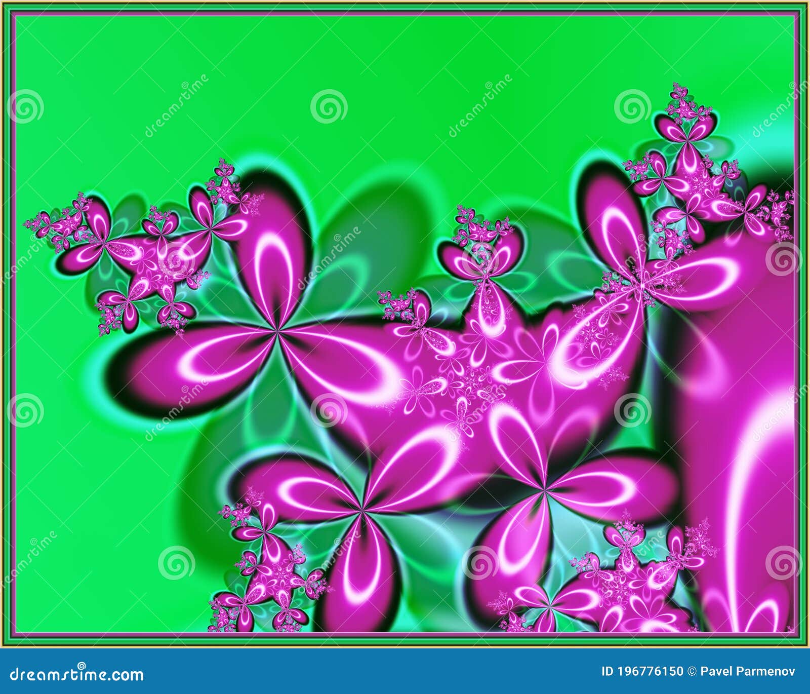 Computer Graphics. Fractal Texture Stock Illustration - Illustration of ...