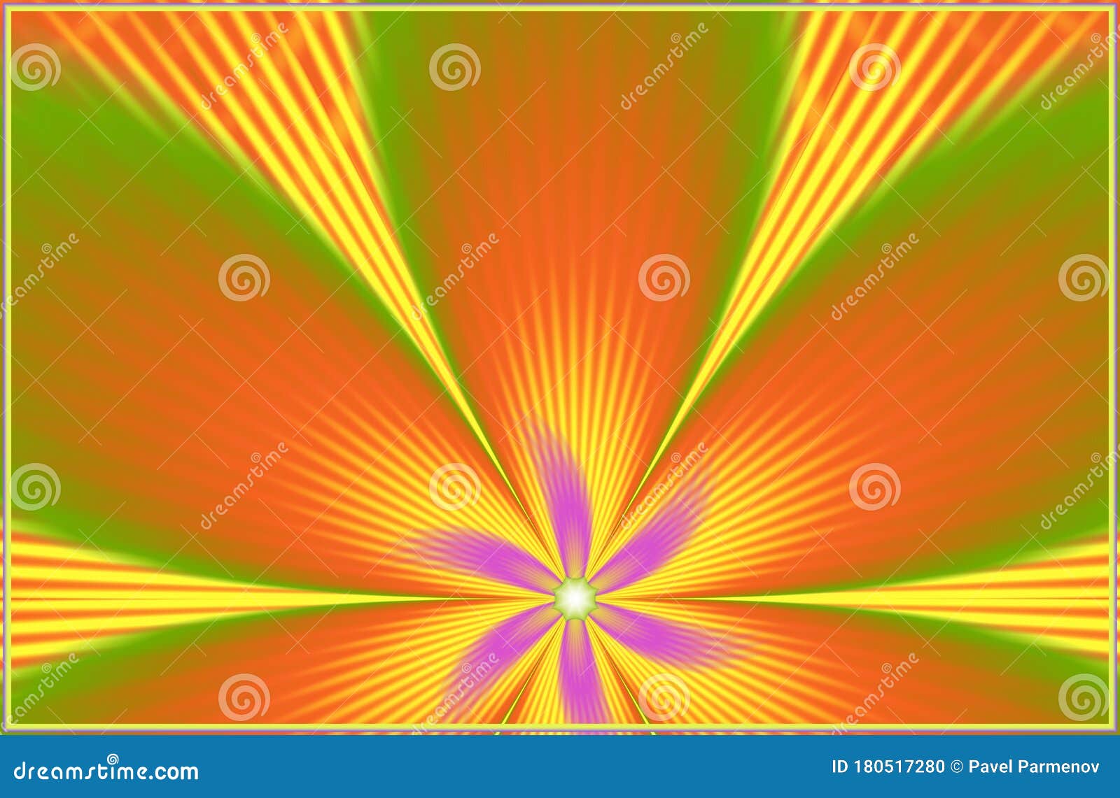 Computer Graphics. Fractal Texture in Frame. Flower. Illustration Stock ...