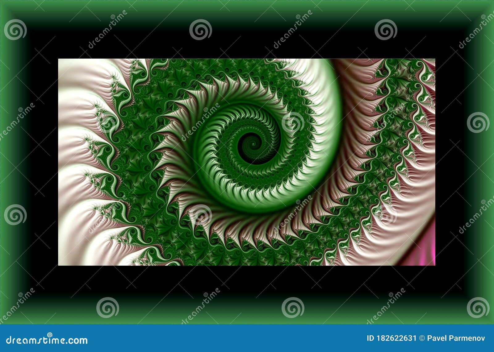 Computer Graphics. Fractal Texture in Frame Stock Illustration ...