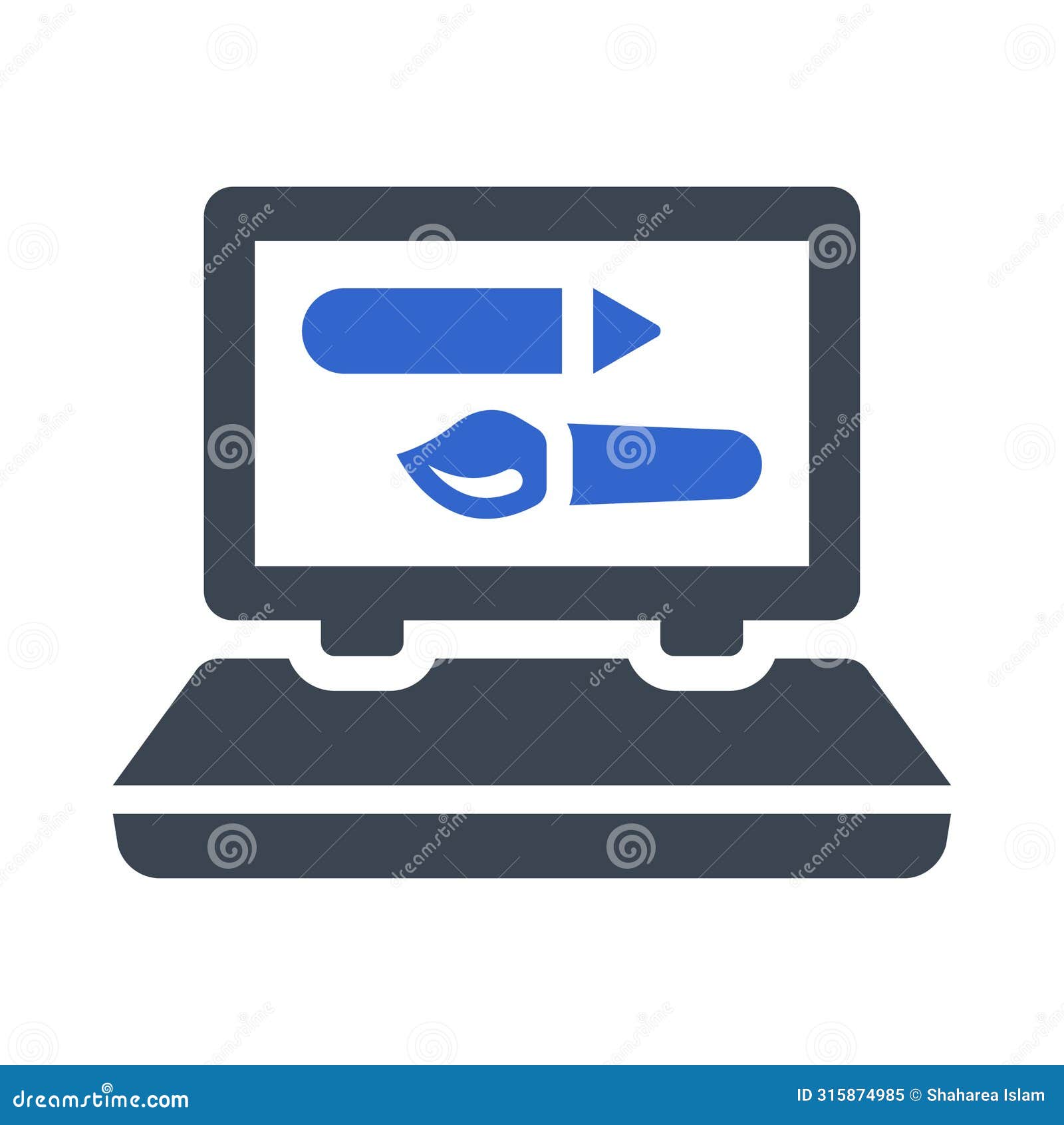 Computer graphics Icon stock vector. Illustration of laptop - 315874985