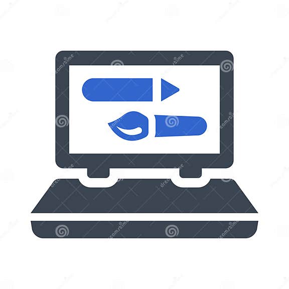 Computer graphics Icon stock vector. Illustration of laptop - 315874985