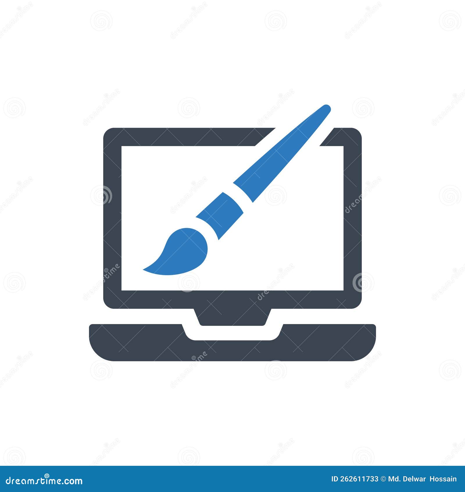 Computer graphics icon stock vector. Illustration of laptop - 262611733