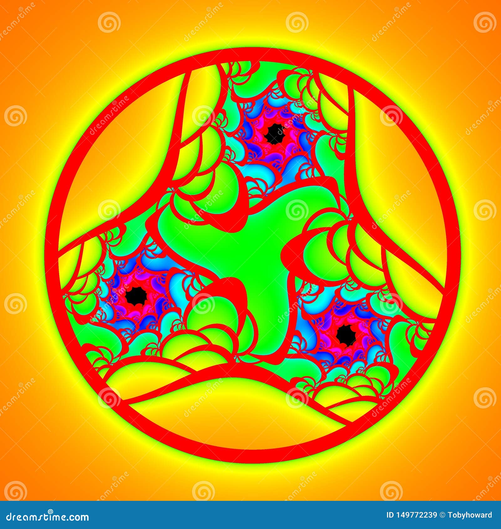 Computer Graphics Image Of The Fractal Behaviour Of A Mathematical Function Iterating Complex 6991