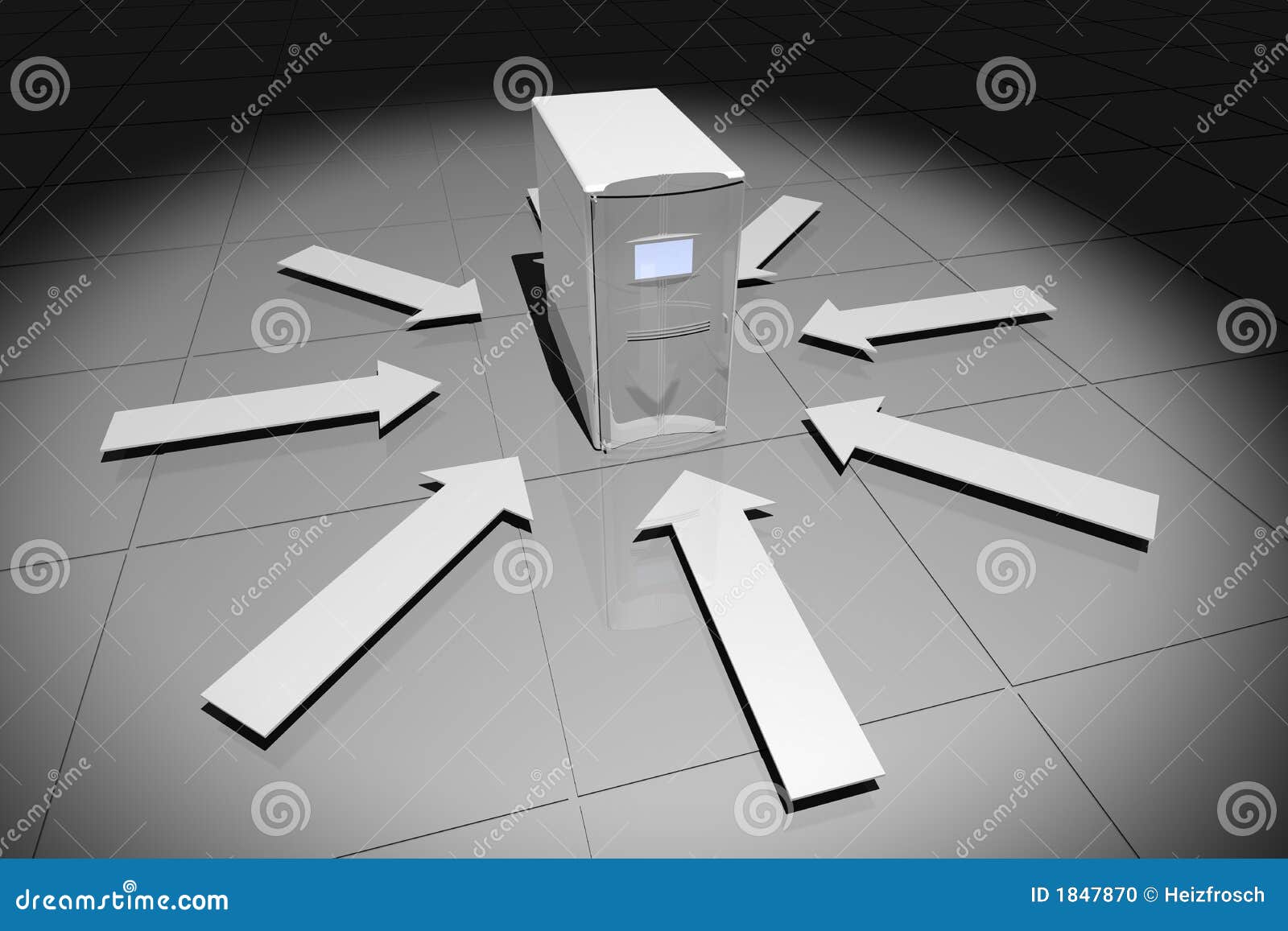 Computer With Gray Arrows Stock Photography | CartoonDealer.com #1847870