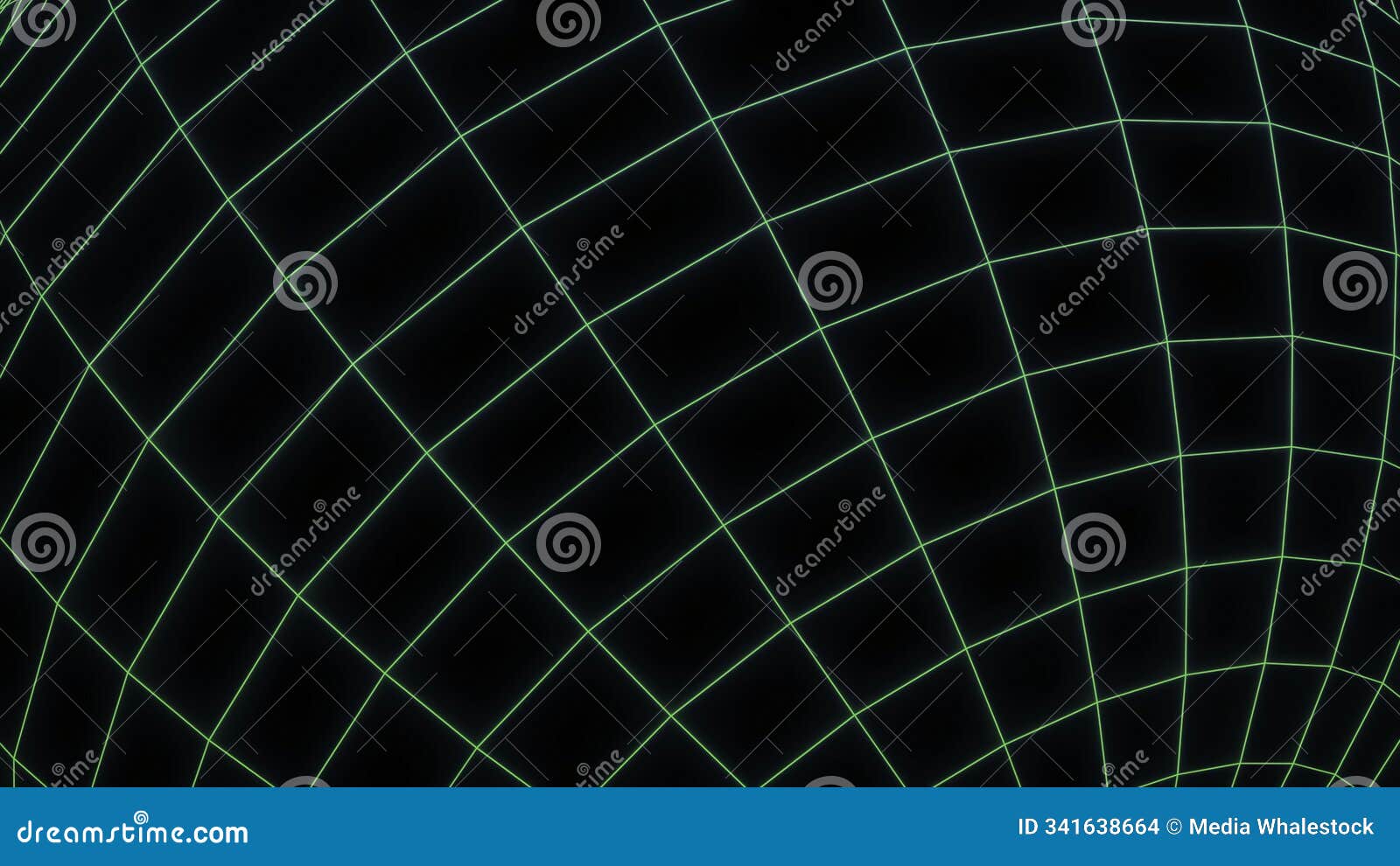 Computer Grid Moves in Shape of Ball. Design. Electronic Grid in Retro ...