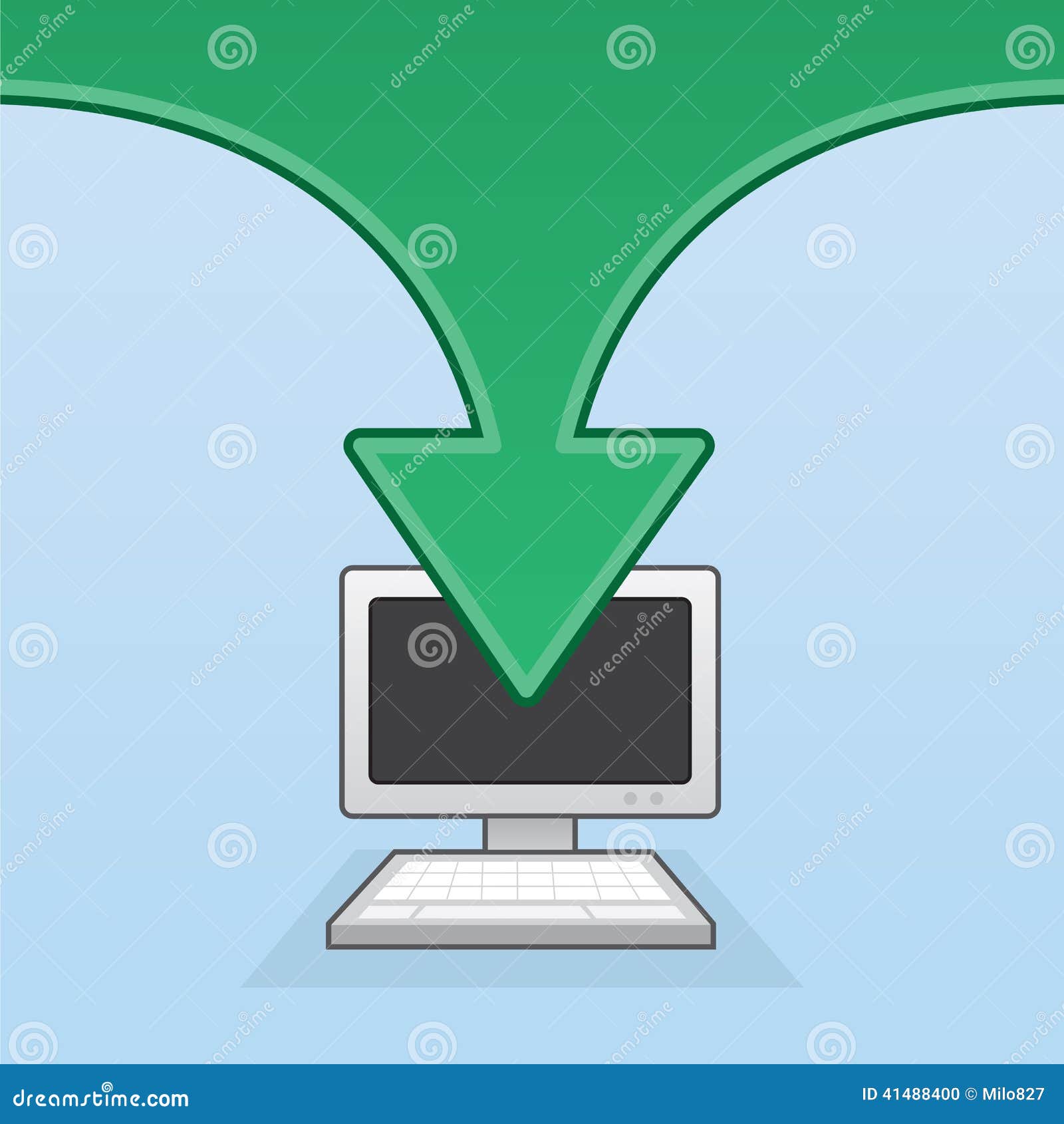 Computer-großes Pfeil-Download Vektor Abbildung - Illustration von ...