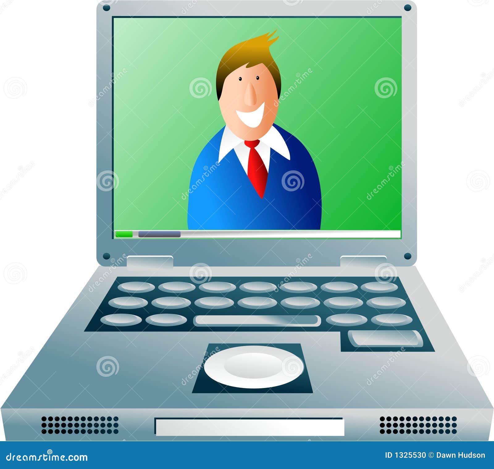 Computer guy stock illustration. Illustration of lifestyle - 1325530