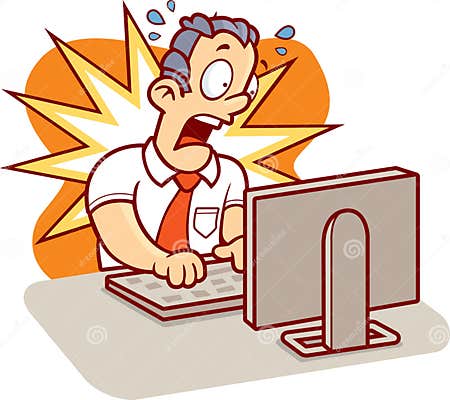 Computer Guy stock vector. Illustration of business, crash - 1952921