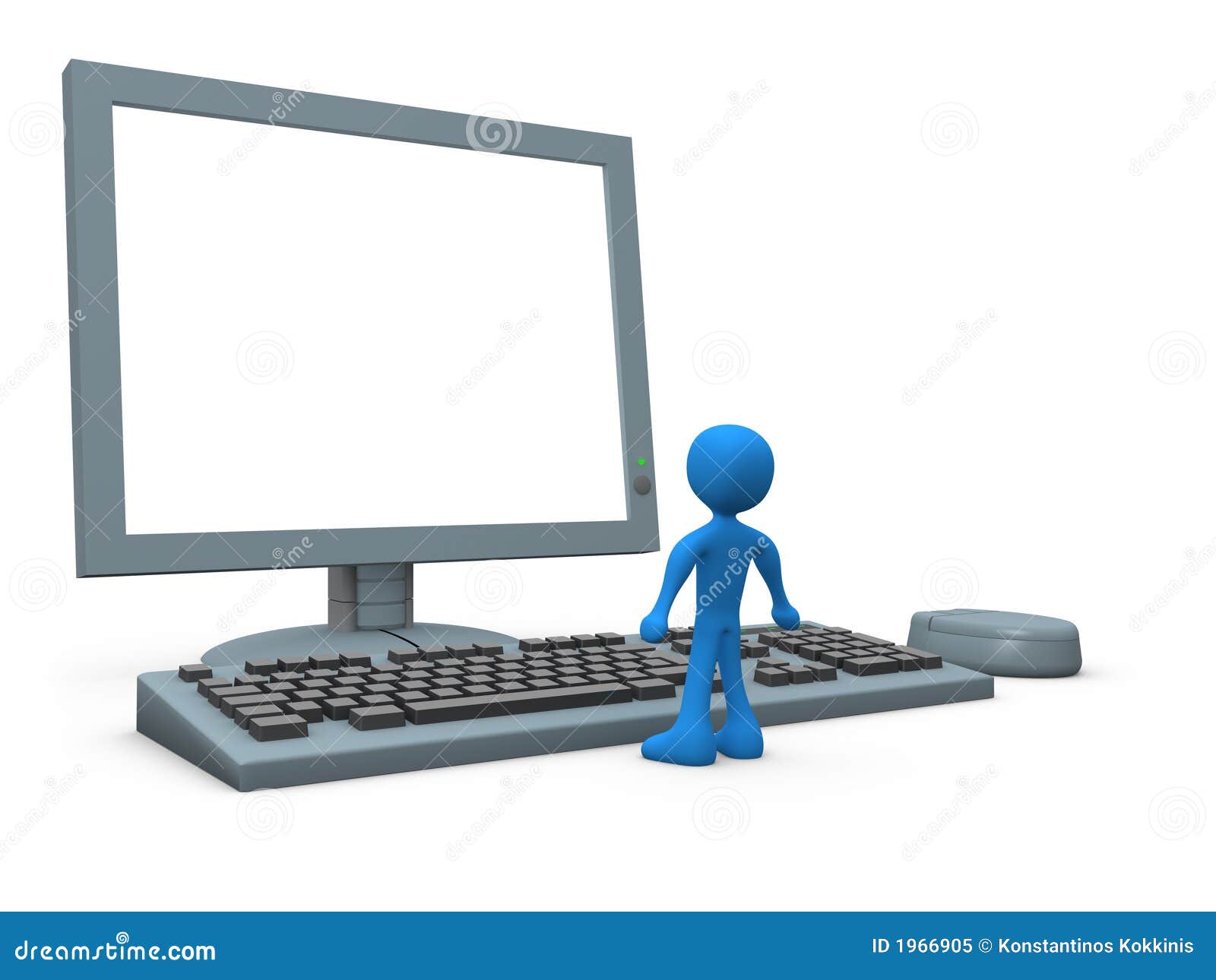 Computer Guy stock illustration. Illustration of metaphor - 1966905