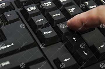Computer Guy is Hitting End Button on PC Keyboard Stock Image - Image ...