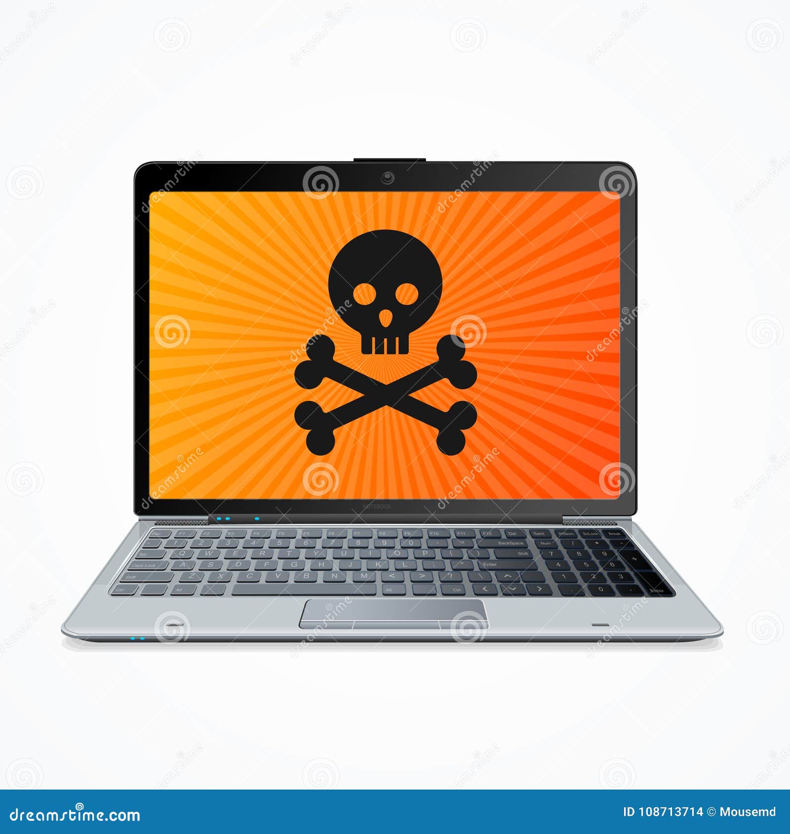 Computer Hack Crash Attack Software Concept. Vector Stock Vector ...
