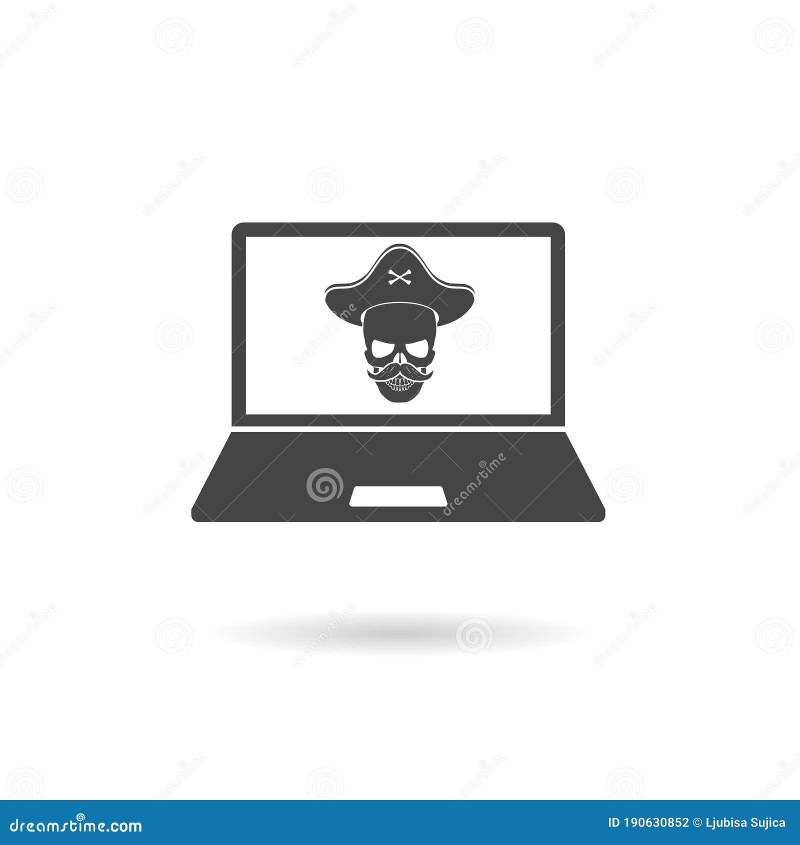 Computer Hack Icon with Shadow Stock Vector - Illustration of hack ...