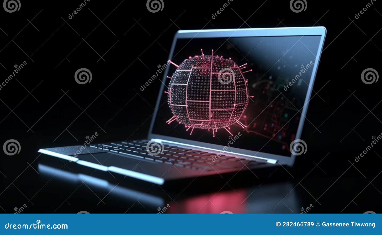 Computer Hack Warning Concept Of Attacking Generative Ai Stock Illustration Illustration Of