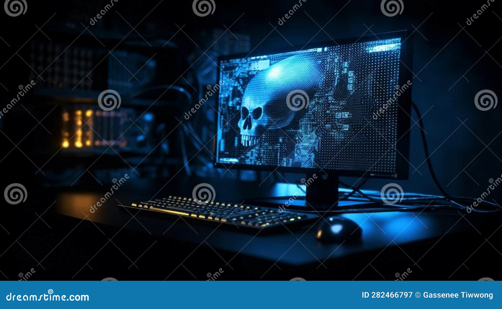 Computer Hack Warning Concept Of Attacking Generative Ai Stock Illustration Illustration Of