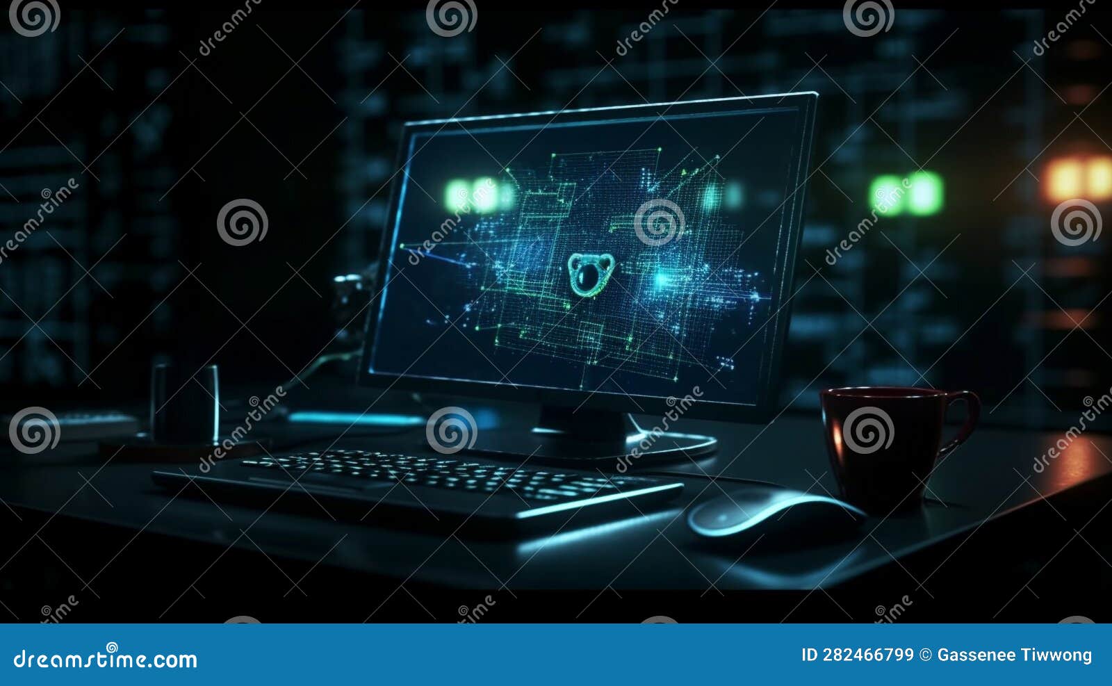 Computer Hack Warning Concept Of Attacking Generative Ai Stock Illustration Illustration Of
