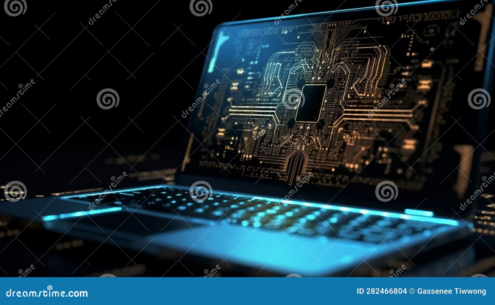 Computer Hack Warning Concept Of Attacking Generative Ai Stock Illustration Illustration Of
