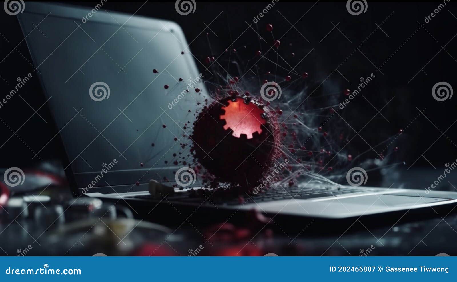 Computer Hack Warning Concept Of Attacking Generative Ai Stock Illustration Illustration Of