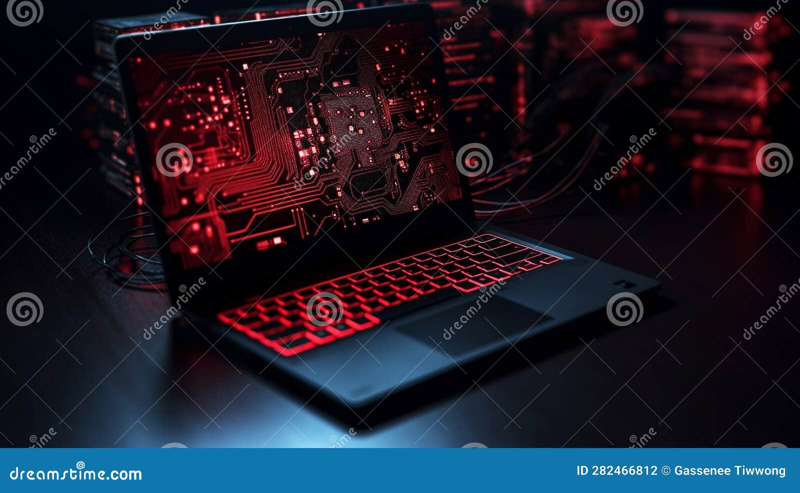 Computer Hack Warning Concept Of Attacking Generative Ai Stock Illustration Illustration Of