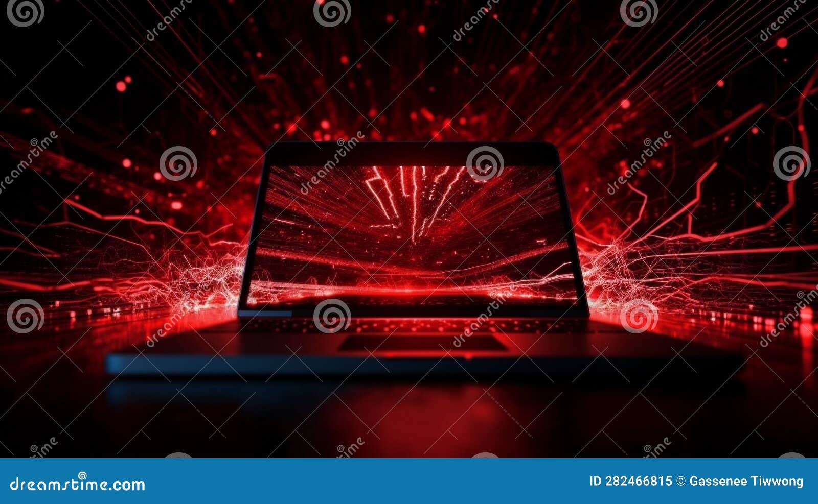 Computer Hack Warning Concept Of Attacking Generative Ai Stock Illustration Illustration Of