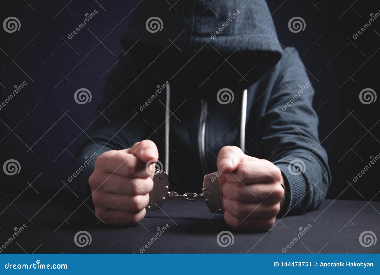 Computer Hacker in Handcuffs. Cyber Crime Stock Image - Image of ...