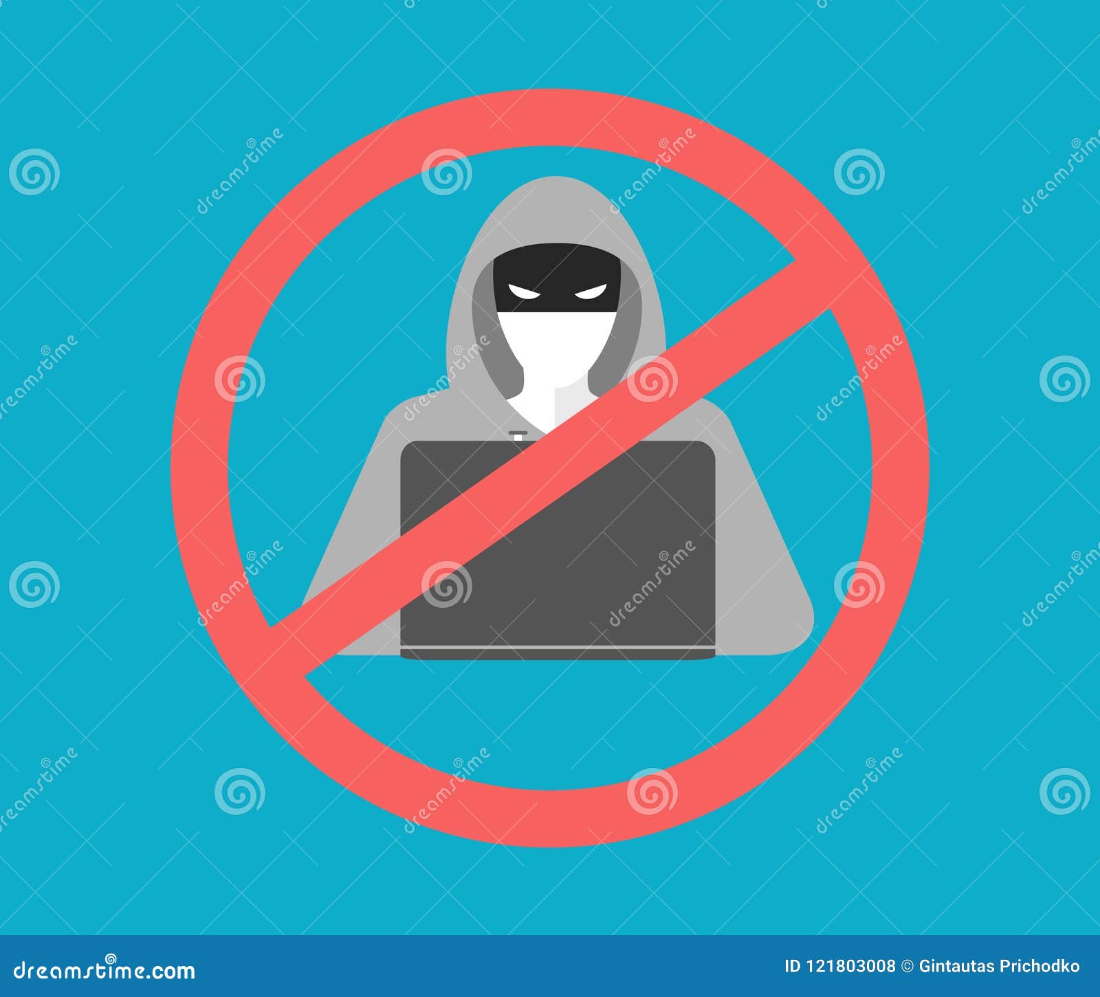 Anti hacker icon stock vector. Illustration of crime - 121803008