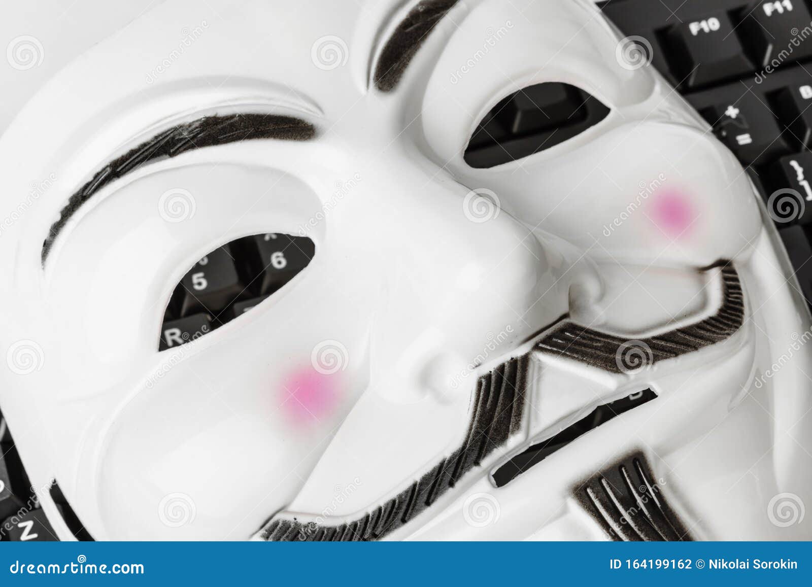 Computer Hacker Mask and Keyboard Editorial Photography - Image of dark ...