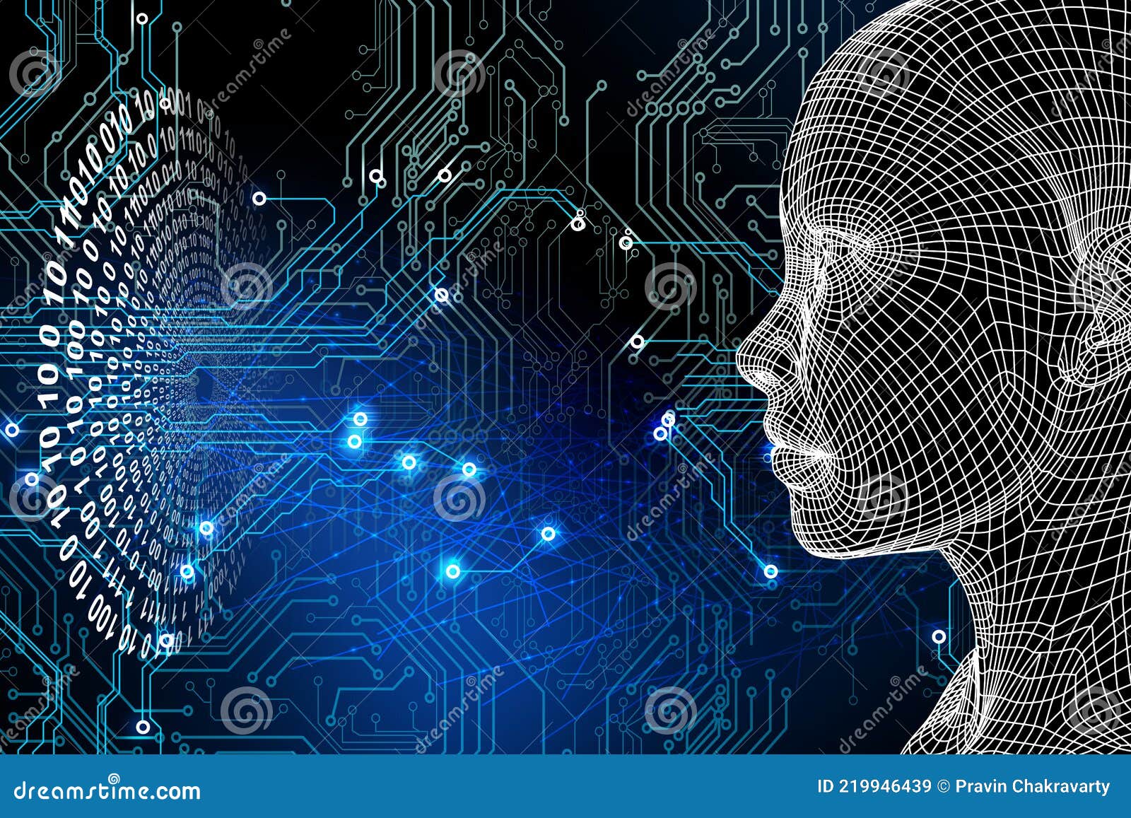 Computer Hacker Point Security Icon and Binary. Artificial Intelligence Stock Vector ...