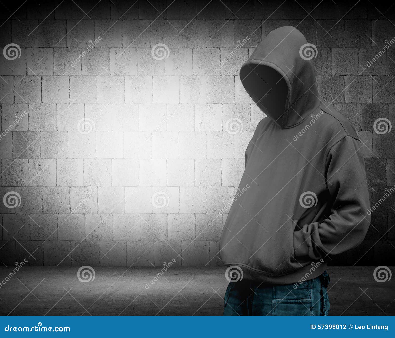 Computer Hacker Silhouette of Hooded Man Stock Photo - Image of person ...