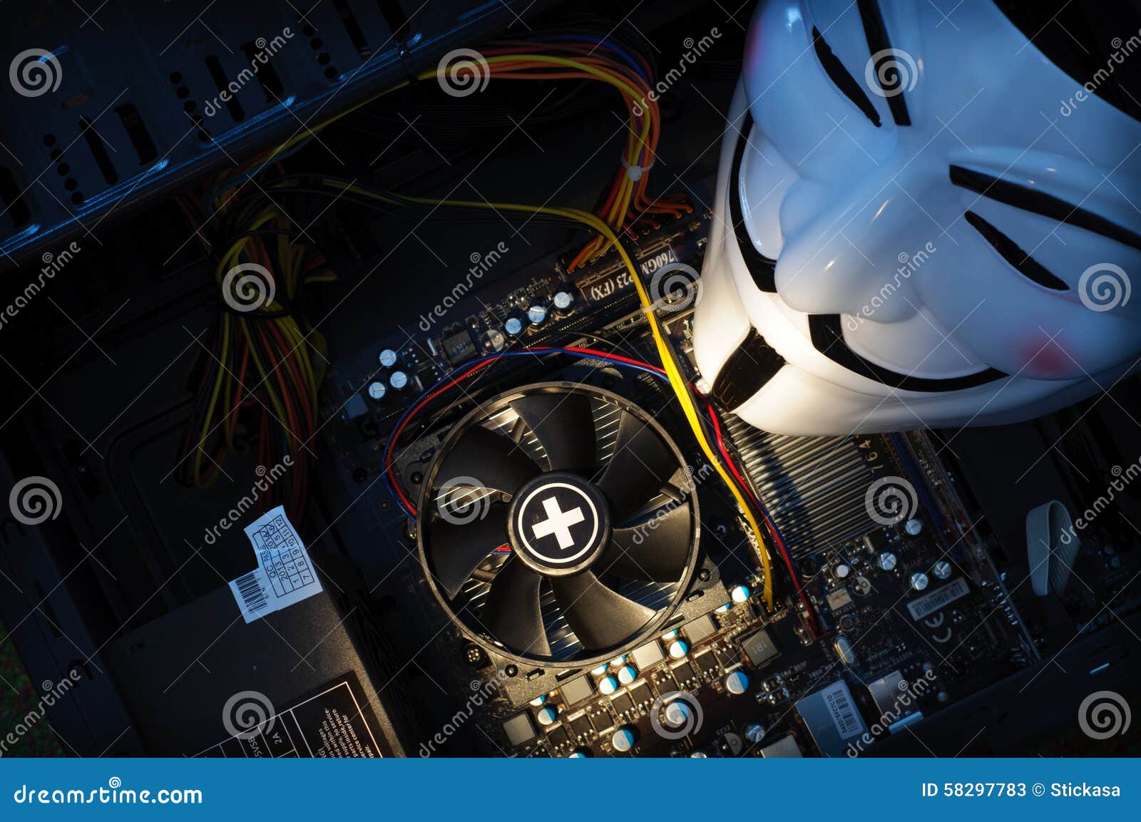 Computer Hacker Symbol Anonymous Mask Editorial Stock Photo - Image of ...